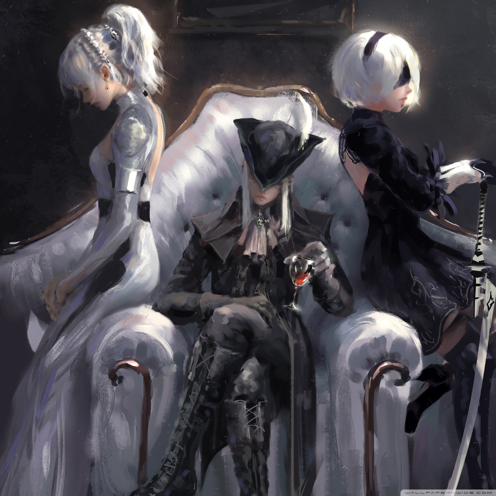 nier automata wallpaper,illustration,cg artwork,art,knight,fictional ...