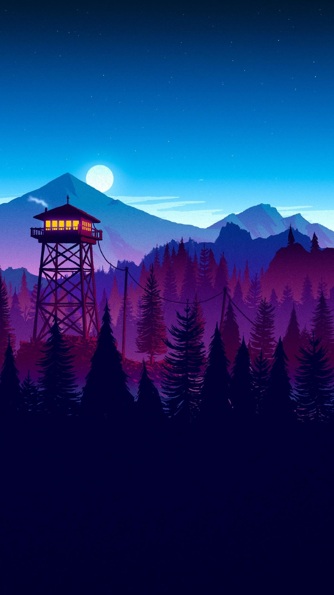 firewatch wallpaper,sky,nature,natural landscape,mountain,mountainous ...