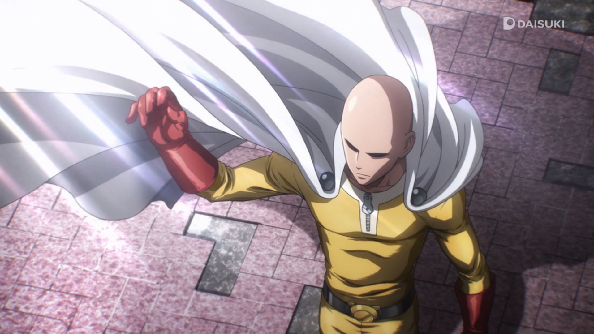One Punch Man - One Punch Man Cape Pose- WallpaperUse