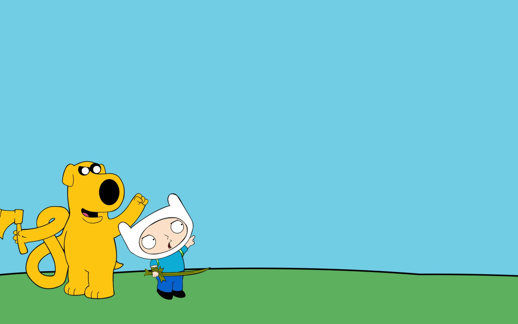 adventure time wallpaper,animated cartoon,cartoon,green,blue,animation ...