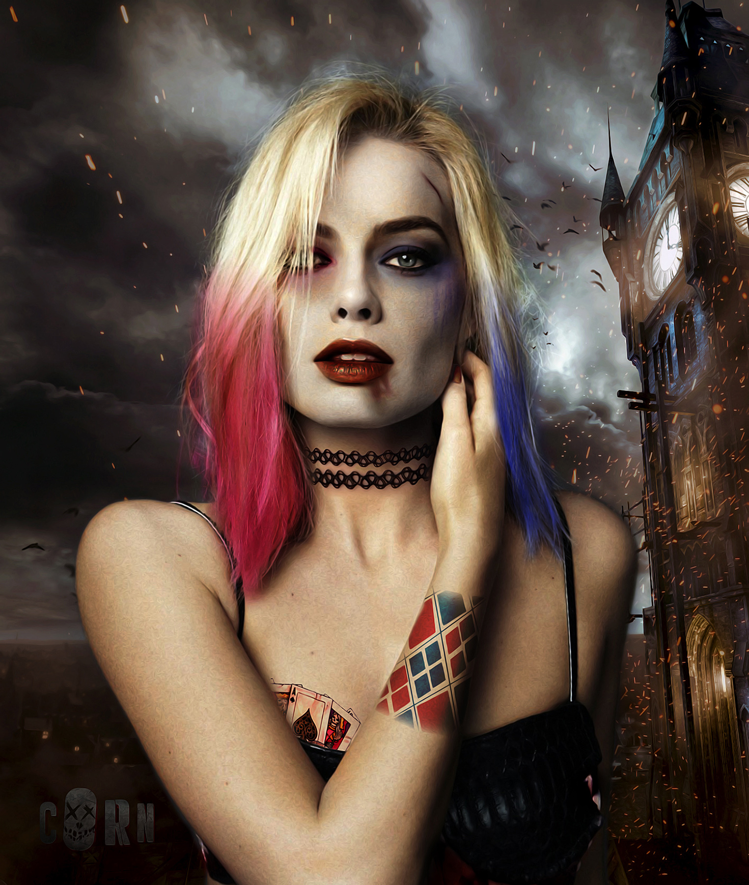 harley quinn wallpaper,hair,beauty,blond,lip,cg artwork (#10529 ...
