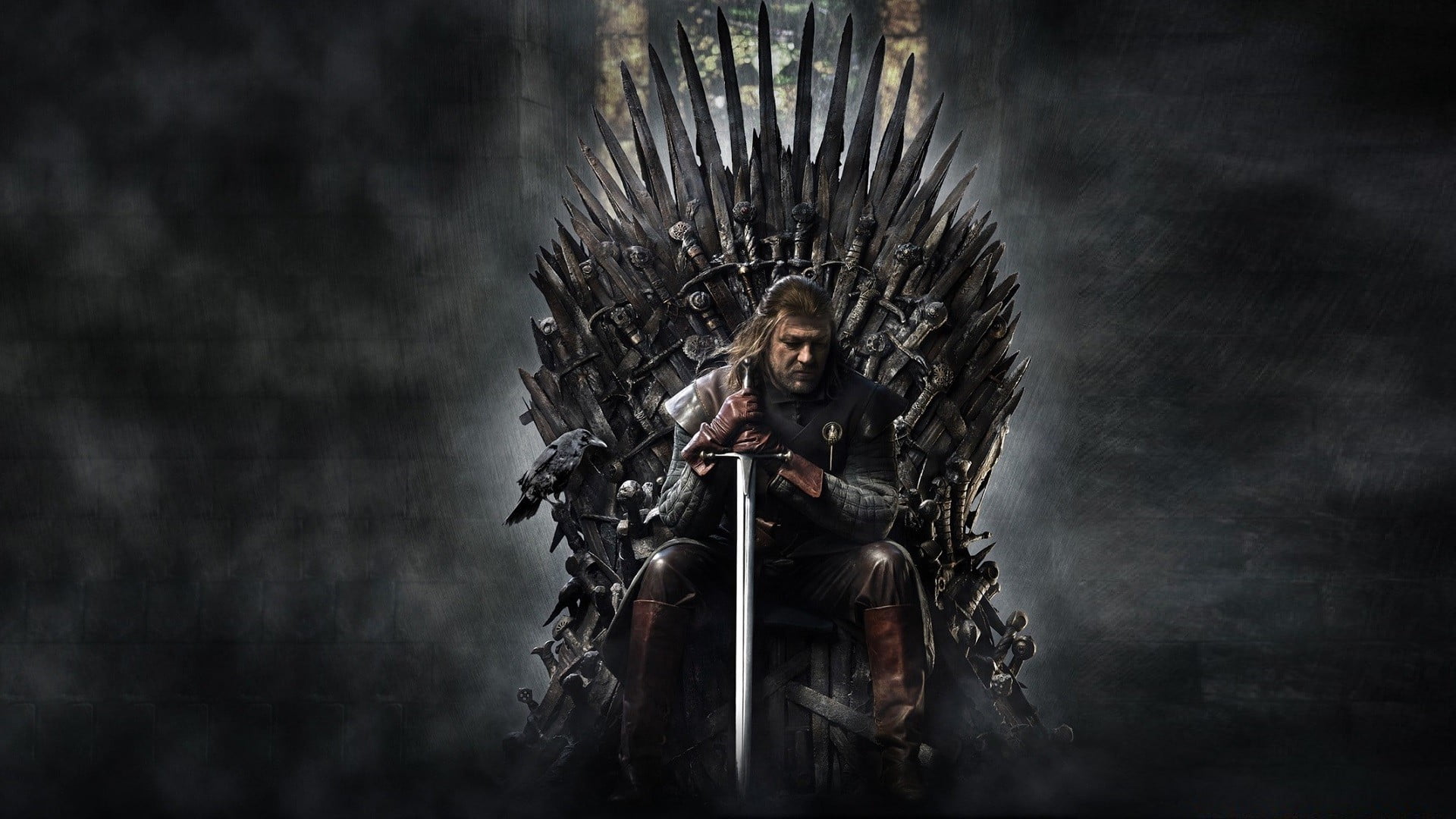 Eddard Stark On Throne- WallpaperUse