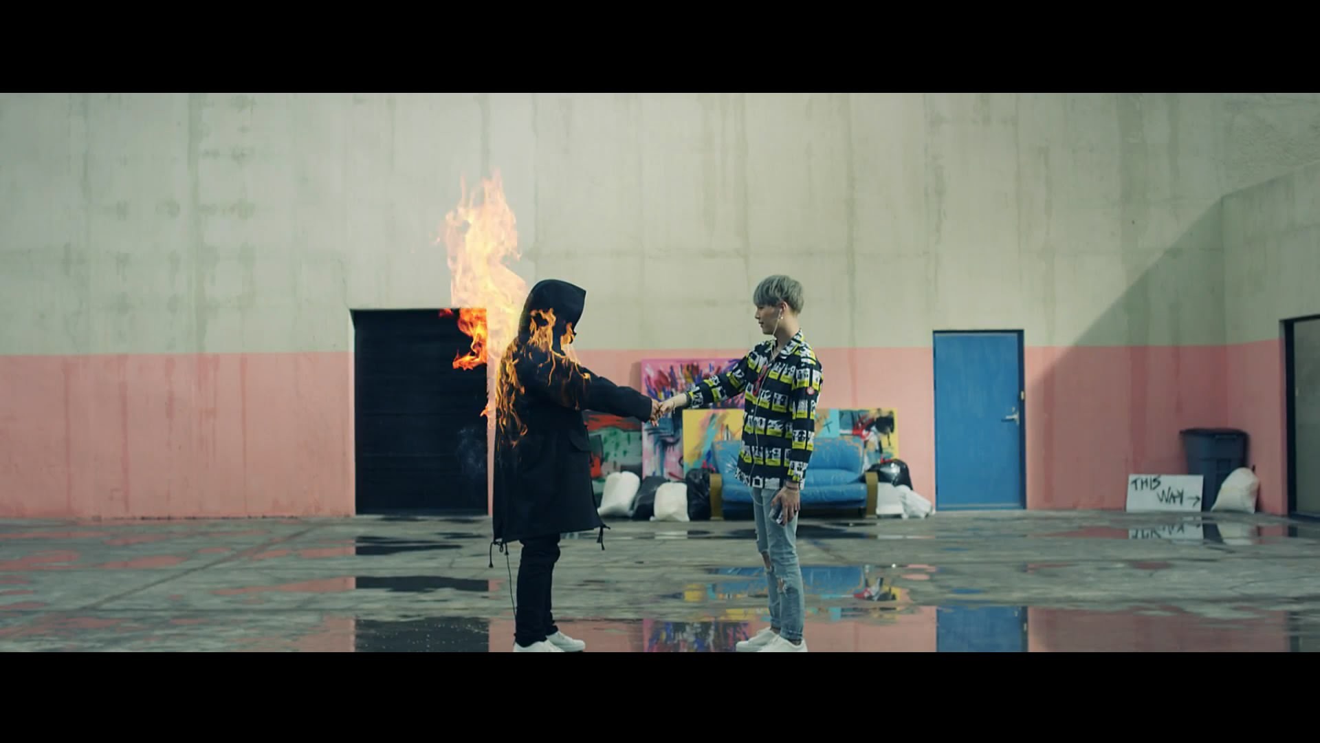 Bts Hd Wallpapers With Fire - Bts Fire Mv- WallpaperUse