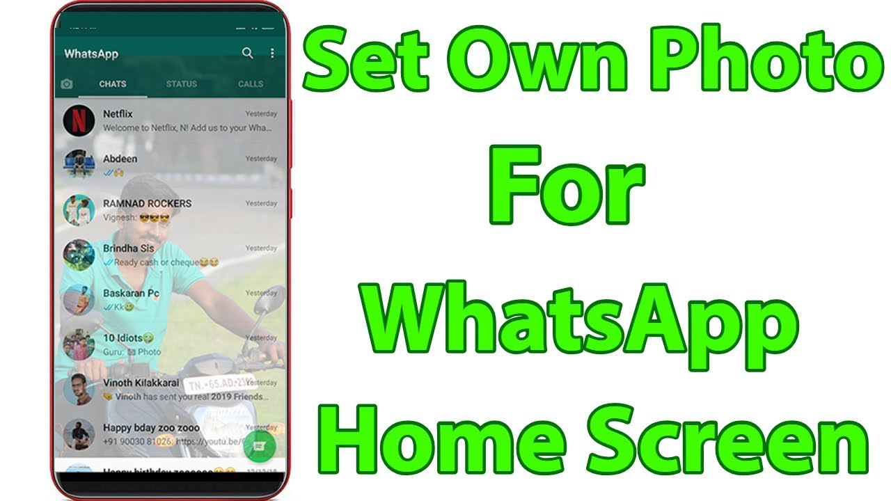 Change Whatsapp Home Screen- WallpaperUse