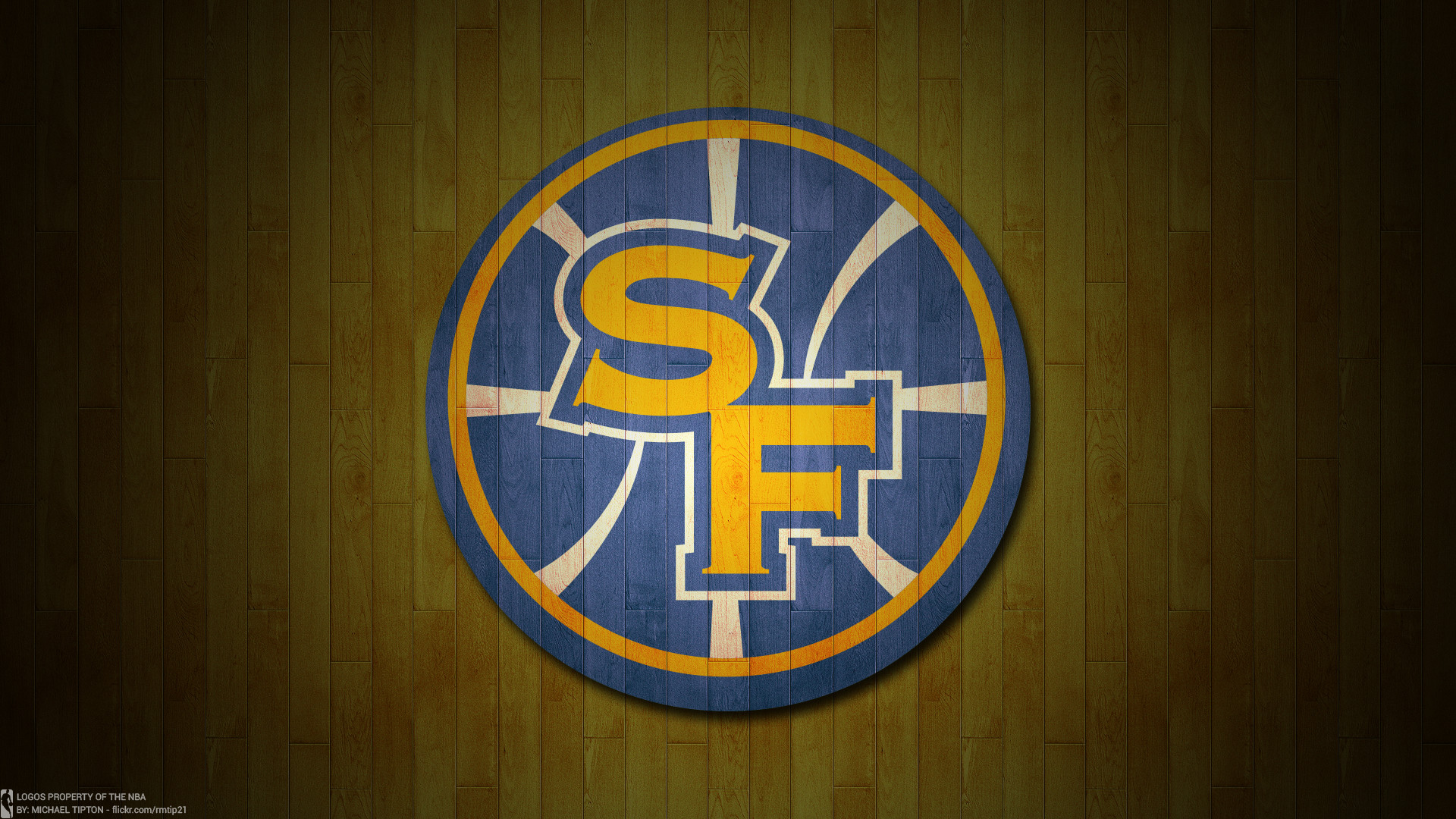 Golden State Warriors Sf Logo- WallpaperUse