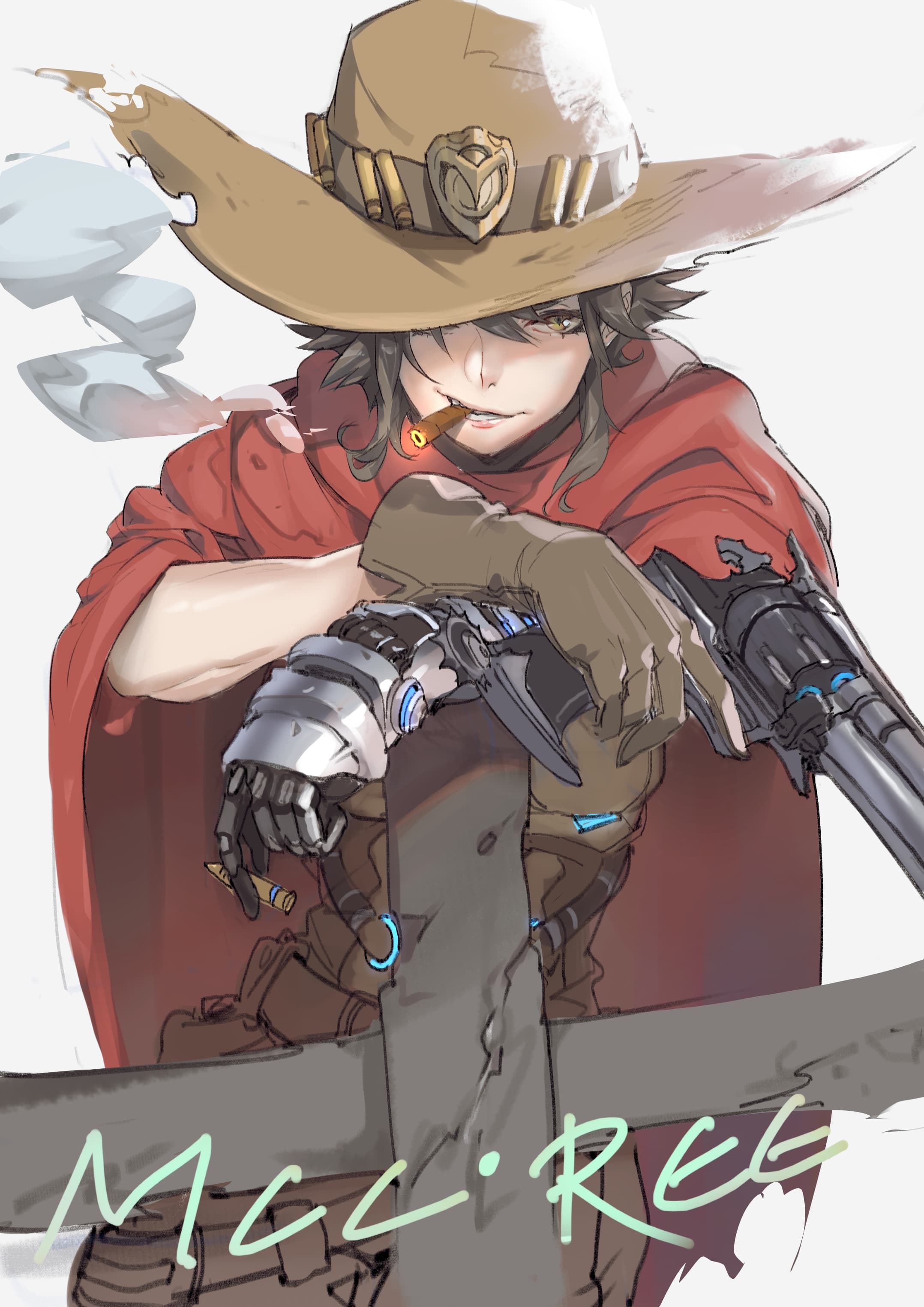 mccree wallpaper,cartoon,illustration,anime,cowboy hat,gunfighter ...