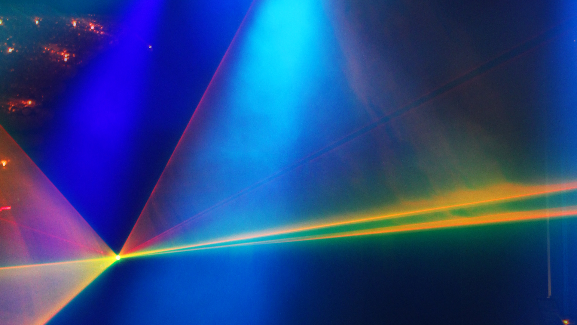 Blue Strobe Lights Background- WallpaperUse