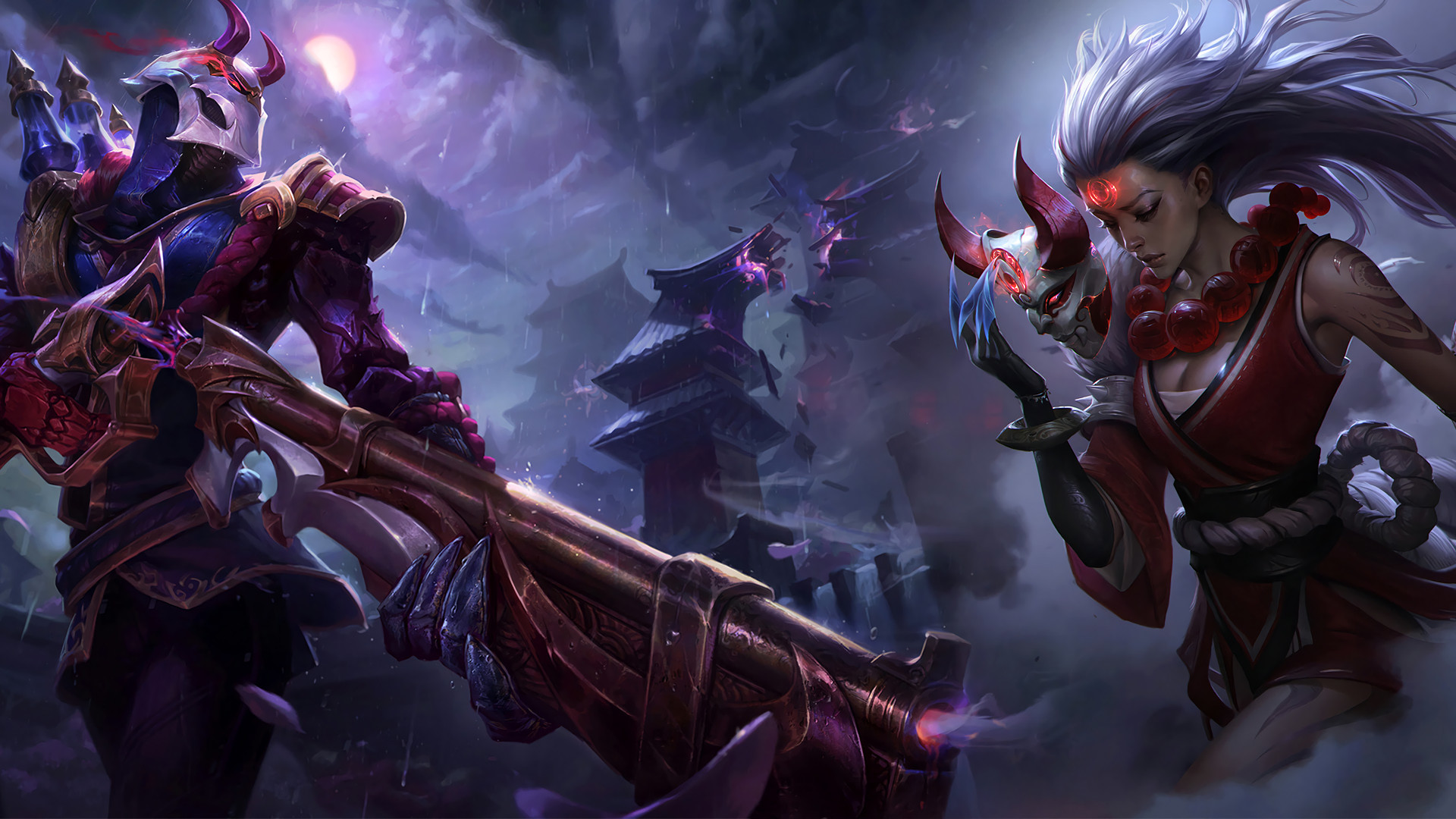 Blood Moon Jhin & Diana By Xilixir Splash Art League - Lol Blood Moon ...