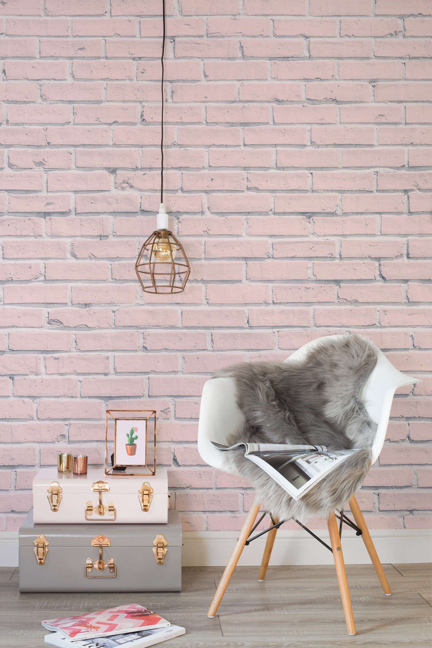 Bring Some Rustic Chic Into Your Home With This Pink - Girly Wallpaper ...
