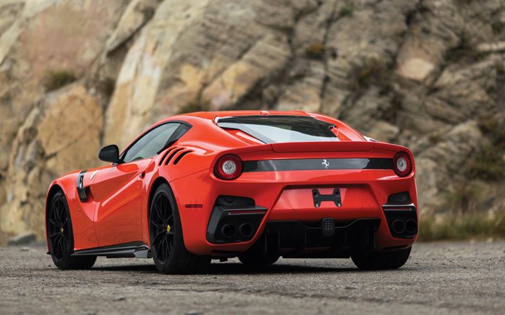 Ferrari F12tdf, 2017, Red Sports Car, Rear View, Sports - Chiron Number ...