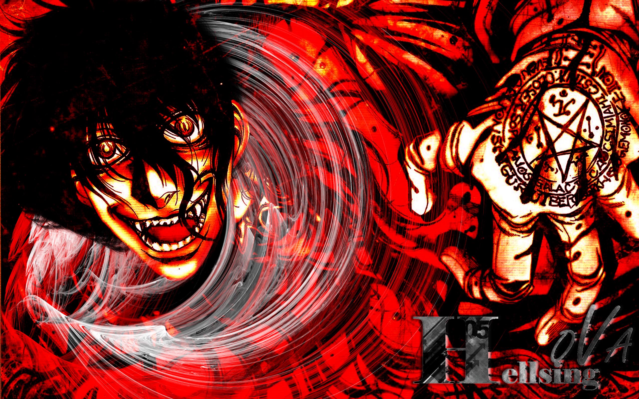 425041 Title Anime Hellsing Cartoon Red Colors Abstract - Hellsing ...