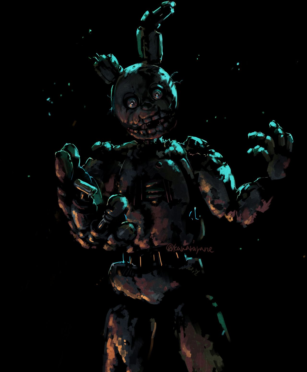 springtrap wallpapers,fictional character,demon,darkness,art,action ...
