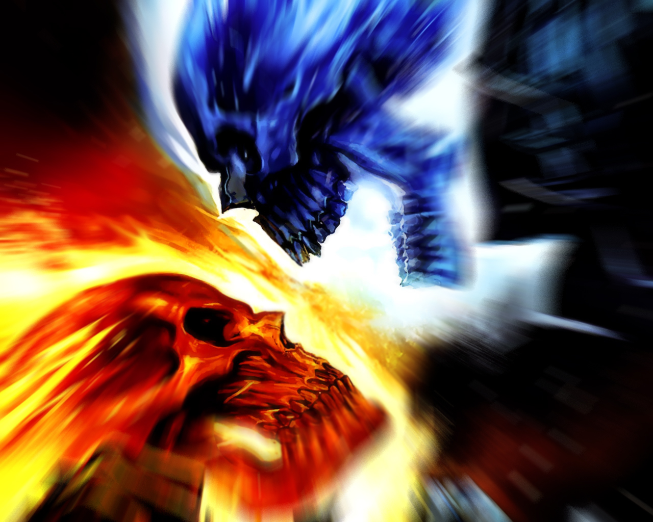 Skull Computer Wallpapers Desktop Backgrounds Id174412 - Ghost Rider Vs ...