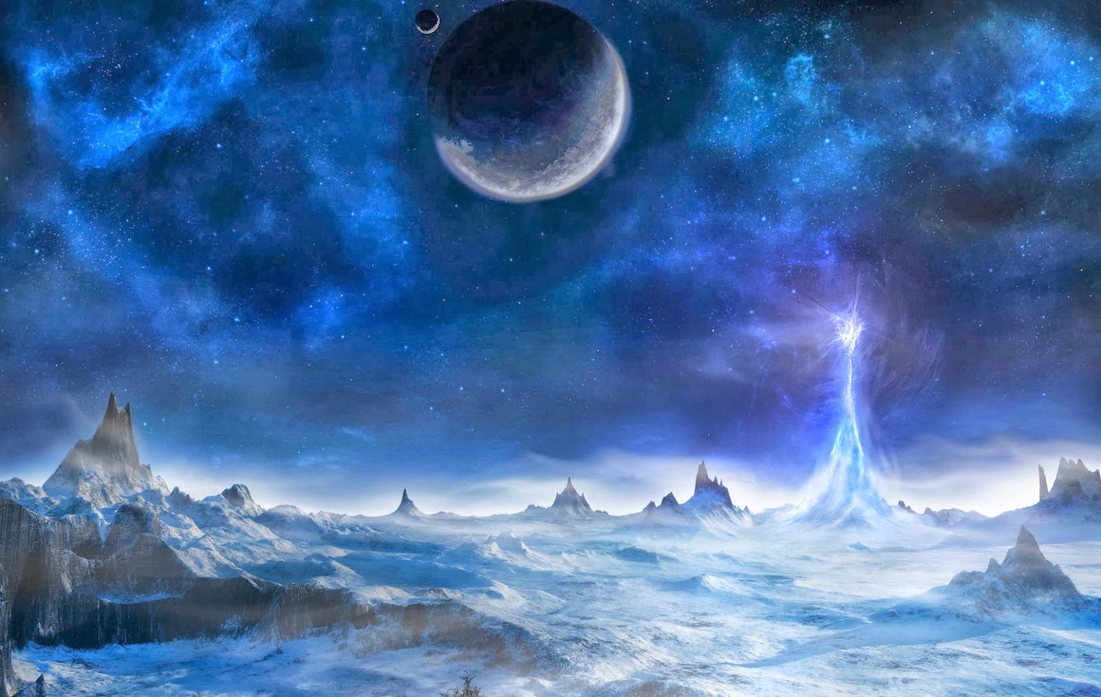 Alien Ice Planet- WallpaperUse