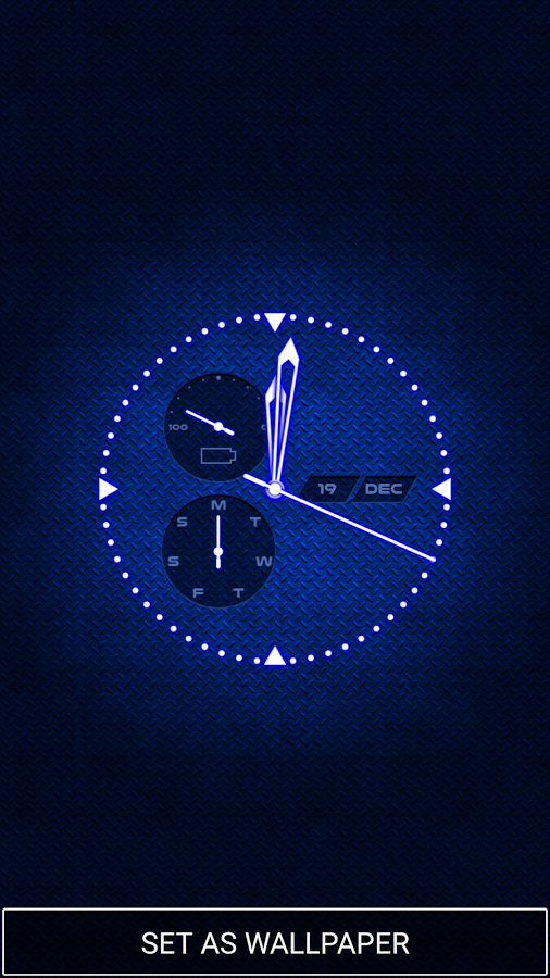 analog clock live wallpaper,blue,clock,electric blue,cobalt blue,font ...