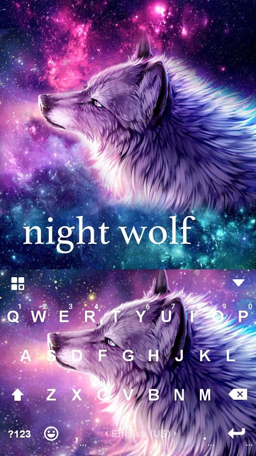Night Wolf Keyboard- WallpaperUse