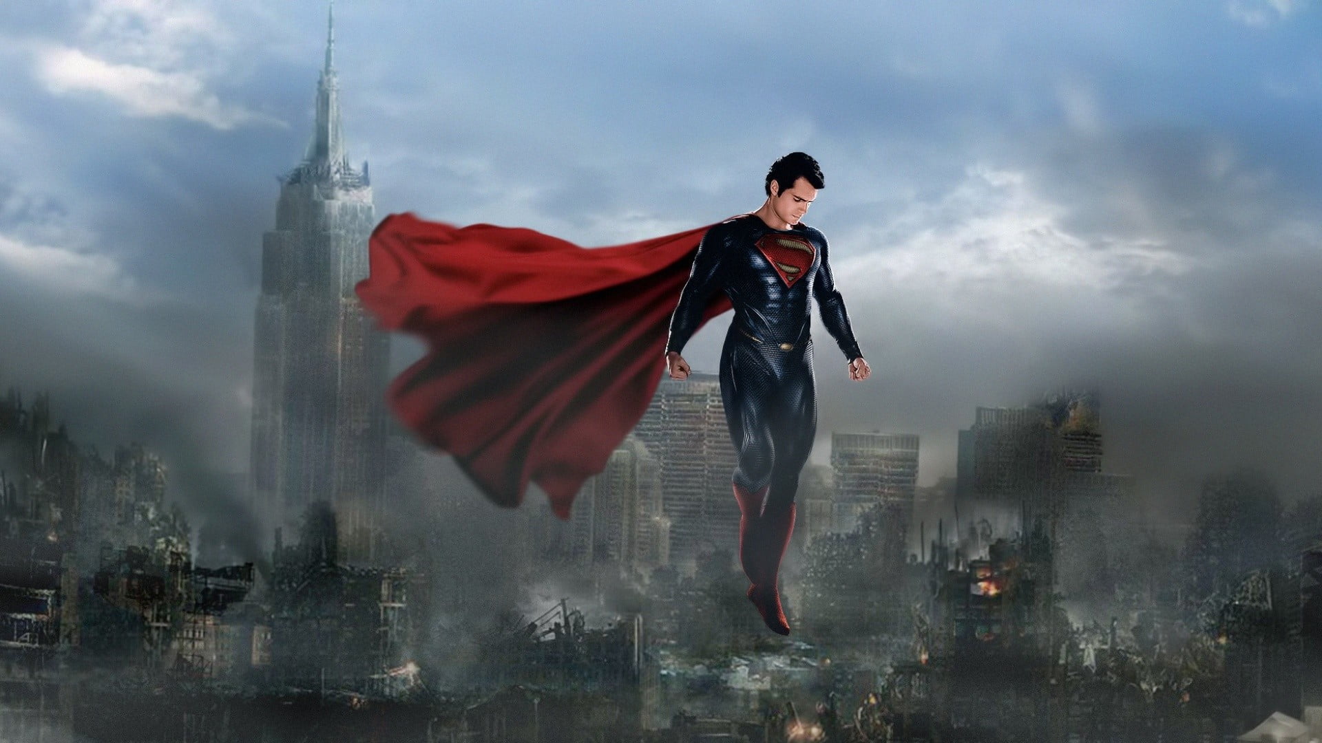 Man Of Steel Floating- WallpaperUse