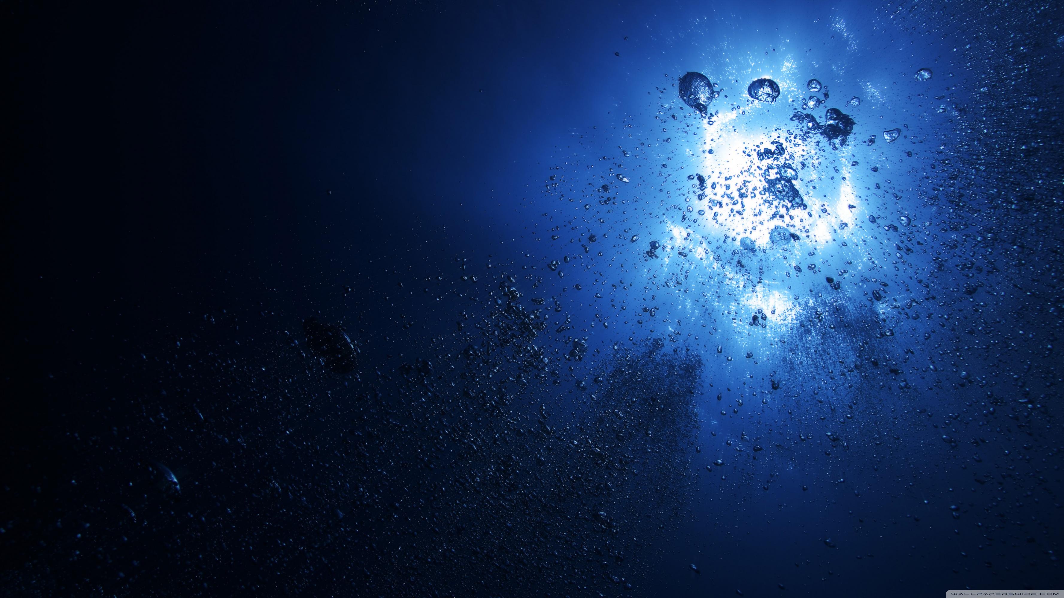 Digital Water Blue Background- WallpaperUse