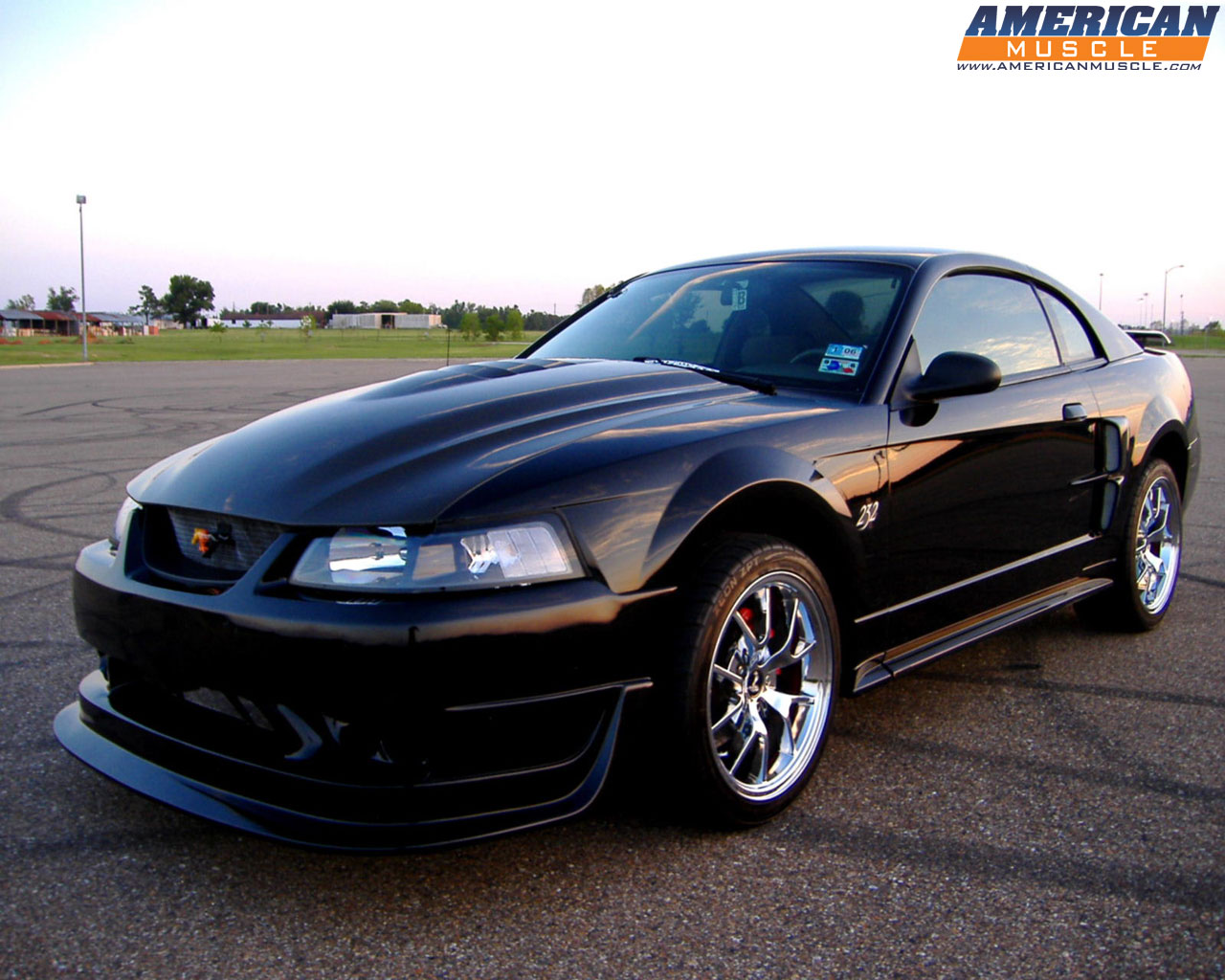 2000 Mustang Gt Black- WallpaperUse