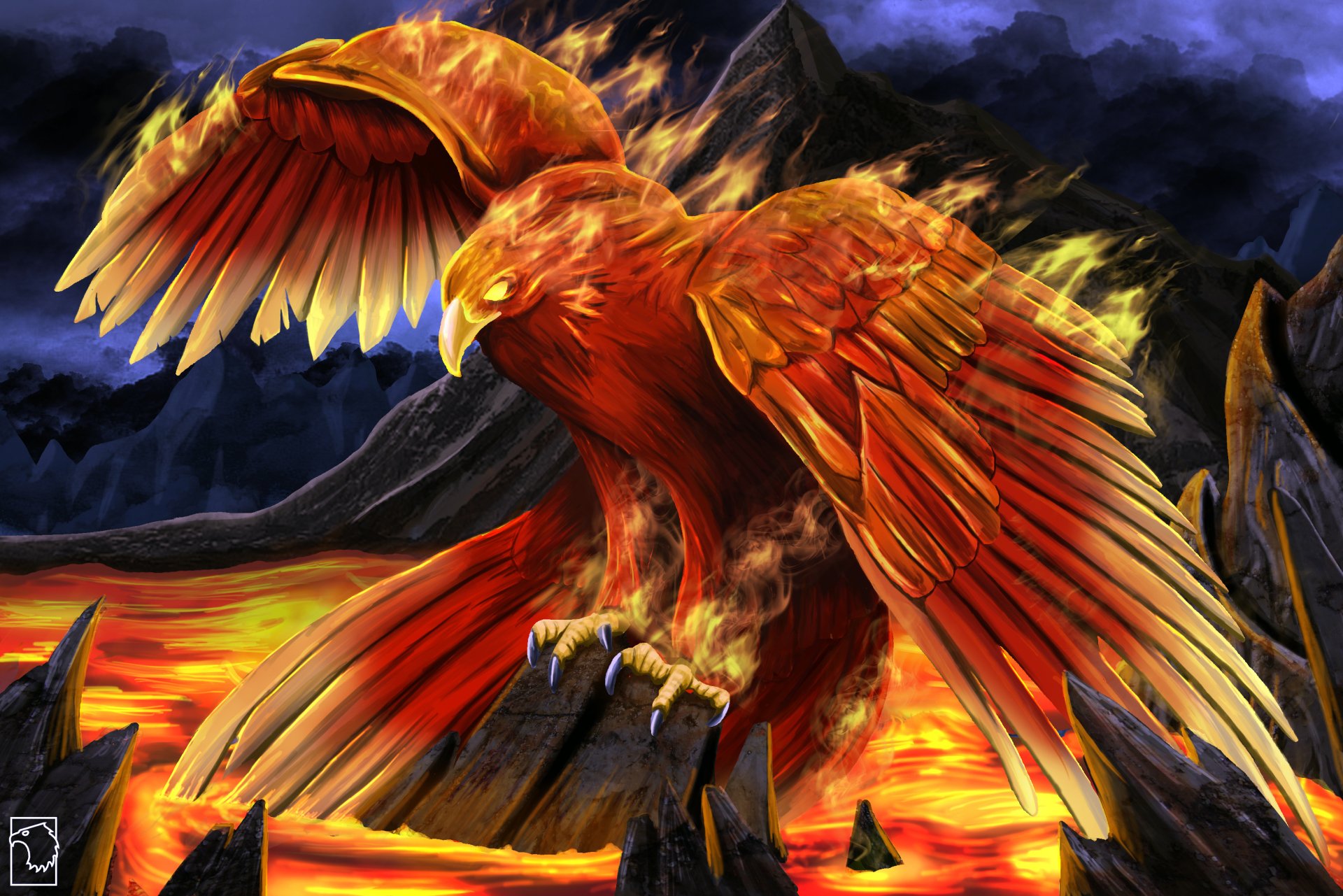 843872 Title Fiery Phoenix Fantasy Phoenix Fantasy - Bird Fire Fantasy ...