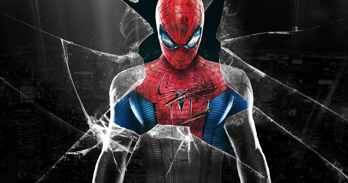 Spider Man Breaking Glass- WallpaperUse