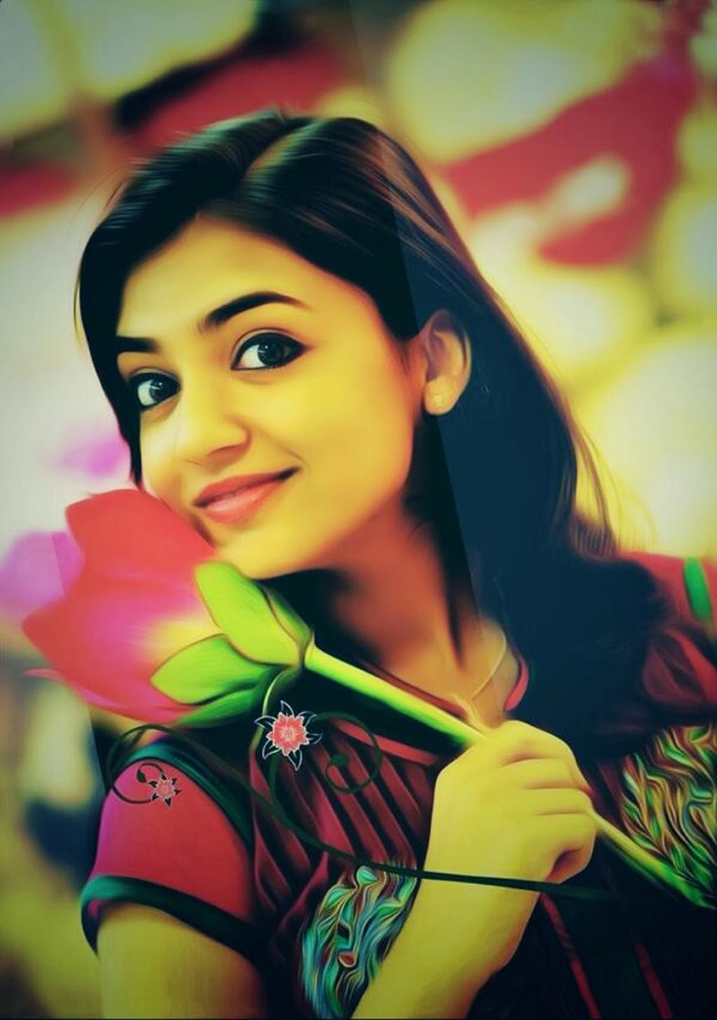 nazriya nazim photos hd wallpapers,beauty,cheek,yellow,forehead,black ...