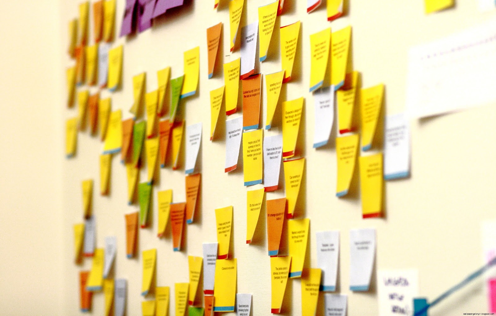 Sticky Notes On Wall - Sticky Notes In Office- WallpaperUse