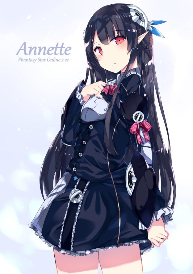 pso2 wallpaper,cartoon,anime,black hair,hime cut,long hair (#170012 ...