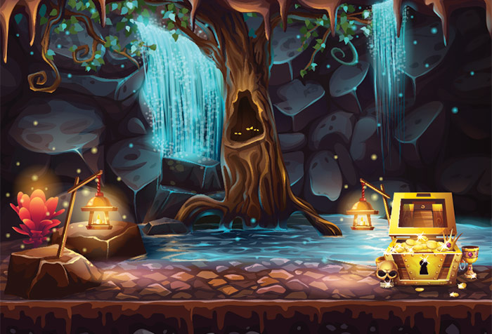 Enchanted Forest Gold Brown- WallpaperUse