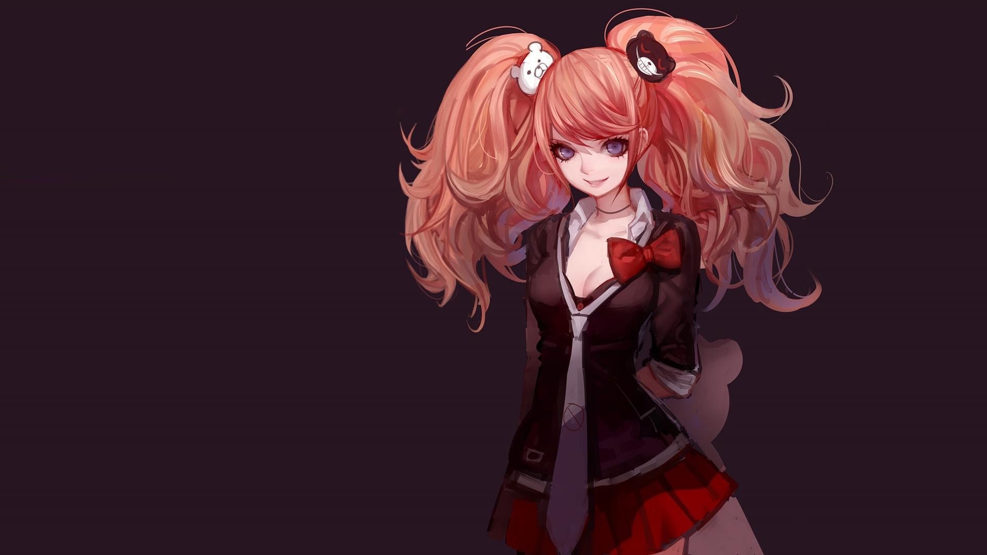 sfondo di junko enoshima,rosso,anime,cartone animato,capelli rossi,cg ...