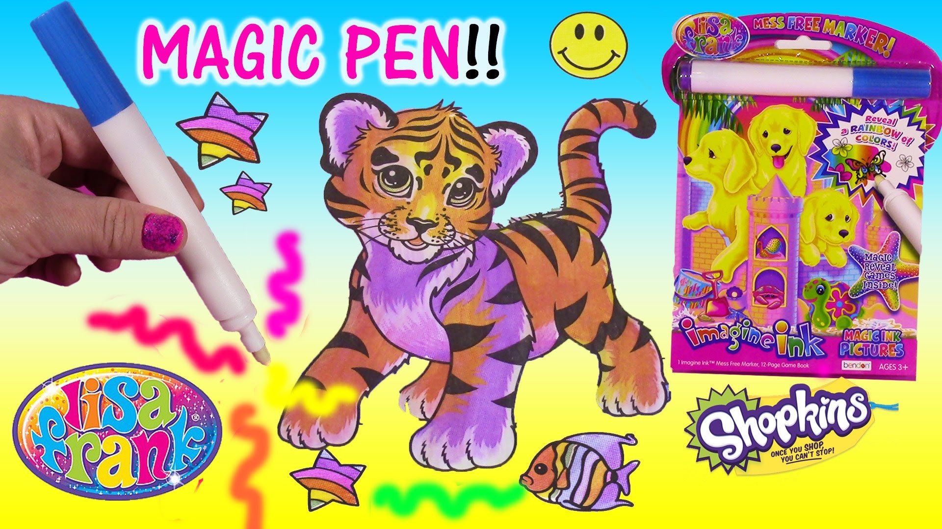 Lisa Frank Imagine Ink Rainbow Color Magic Pen Art - Magic Ink Lisa ...