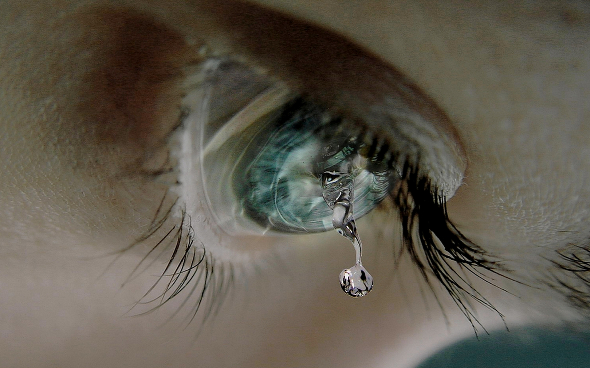 Water Dripping From Eyes- WallpaperUse
