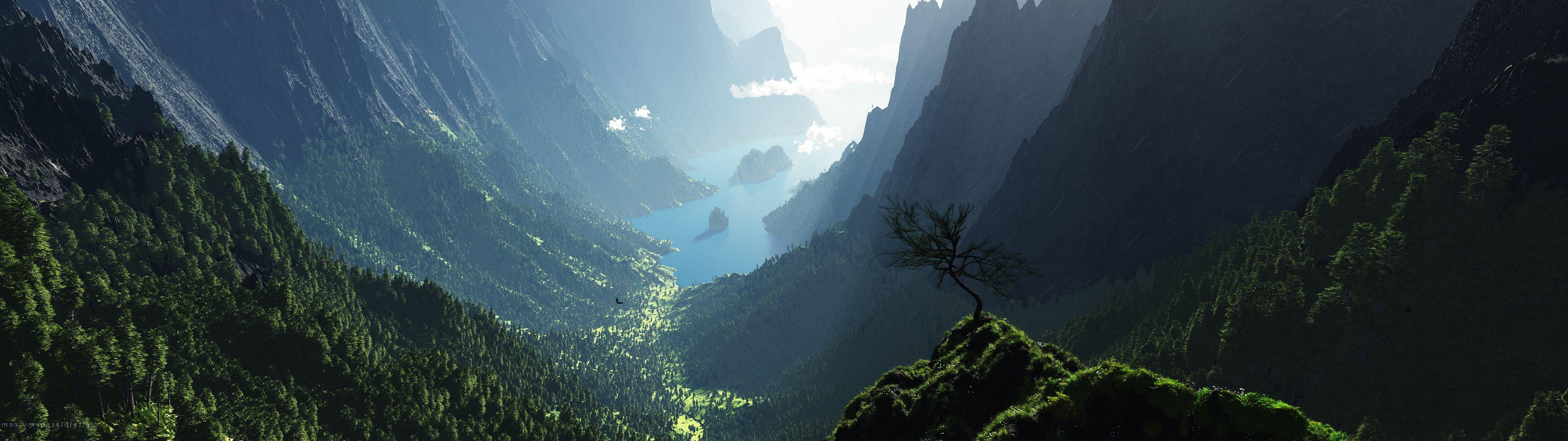 Dual Monitor Wallpapers 1097110 Lmweby - Mount Scenery- WallpaperUse