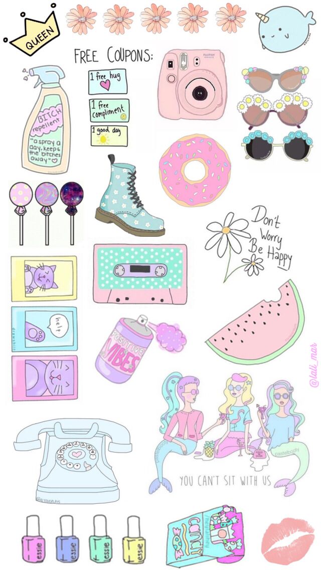 Background Cute Stickers- WallpaperUse