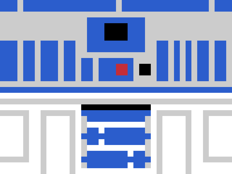 R2d2 Pixel Wallpaper Iphone Star Wars Pixel 8bit R2d2 - Illustration ...