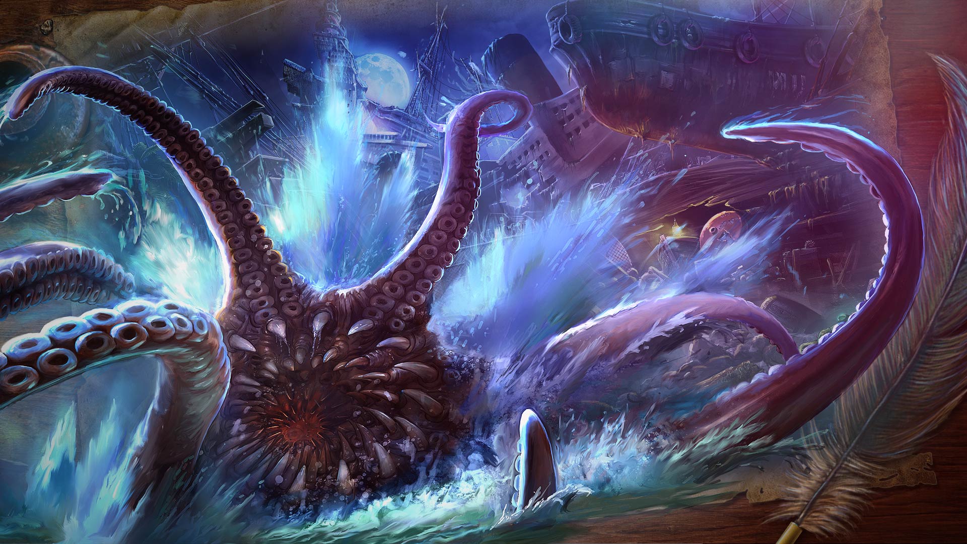 Pirates Of The Caribbean Kraken Mouth- WallpaperUse