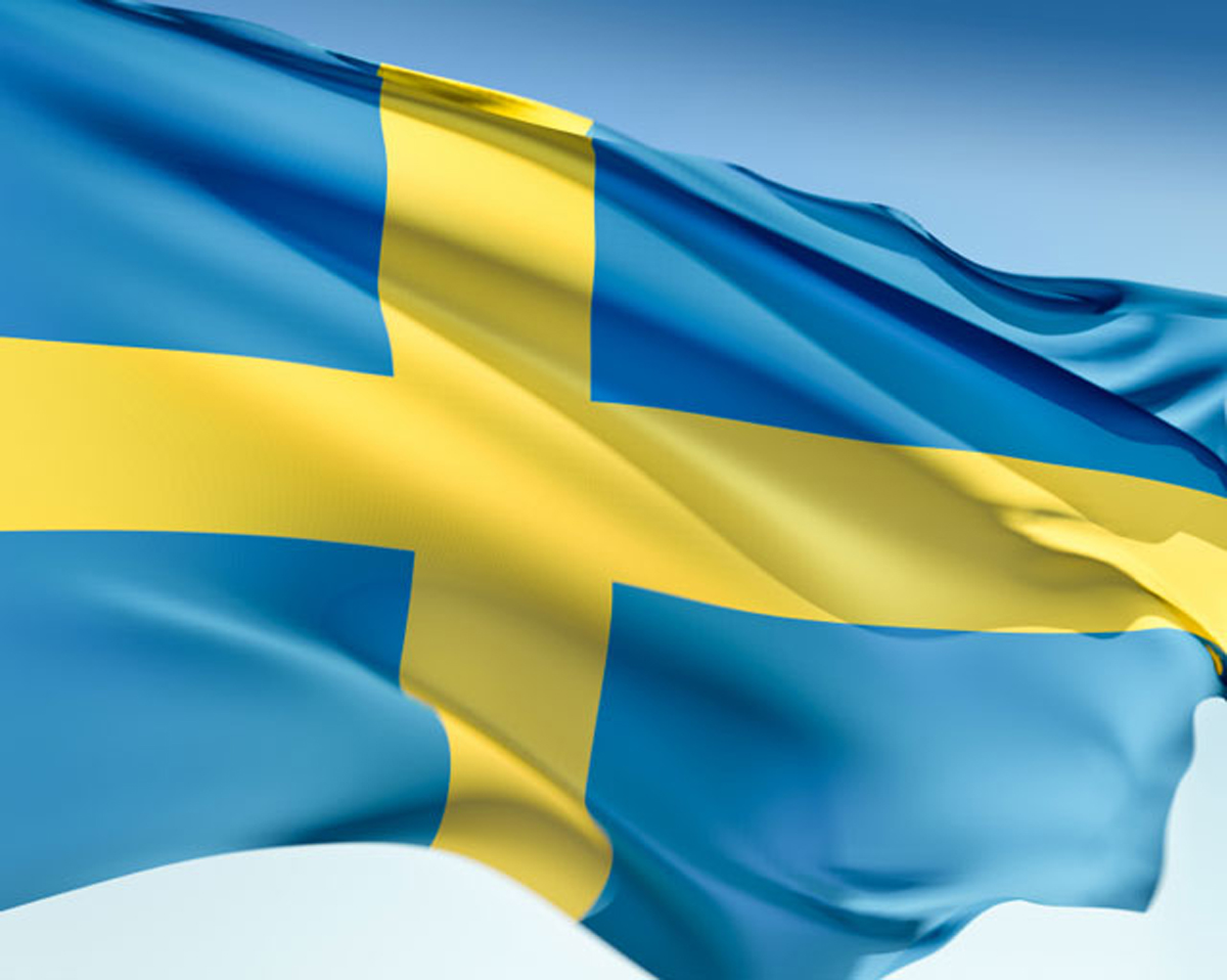 Swedish Flag Waving Gif- WallpaperUse