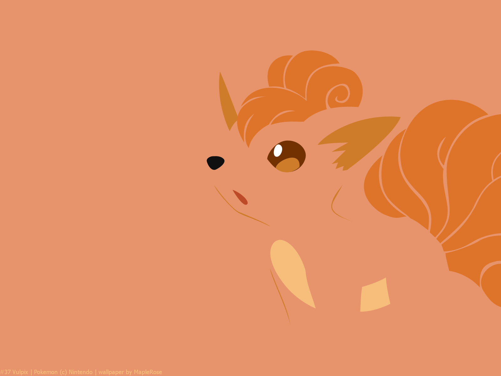 vulpix wallpaper,cartoon,animated cartoon,orange,illustration,animation ...