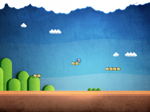 Super Mario Background Simple- WallpaperUse