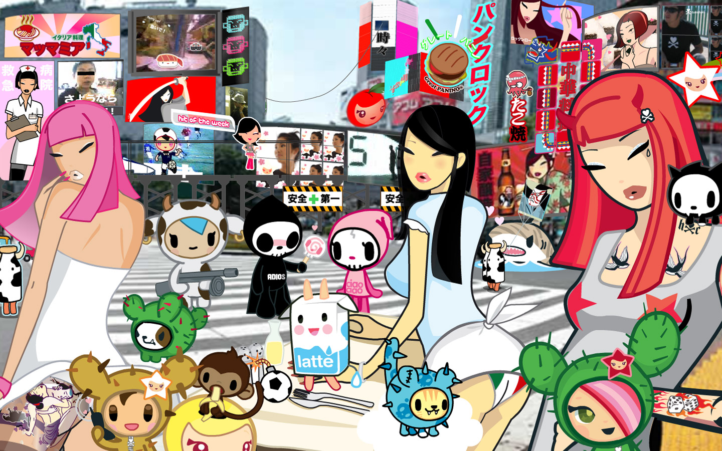 tokidoki wallpaper,cartoon,animated cartoon,illustration,anime ...