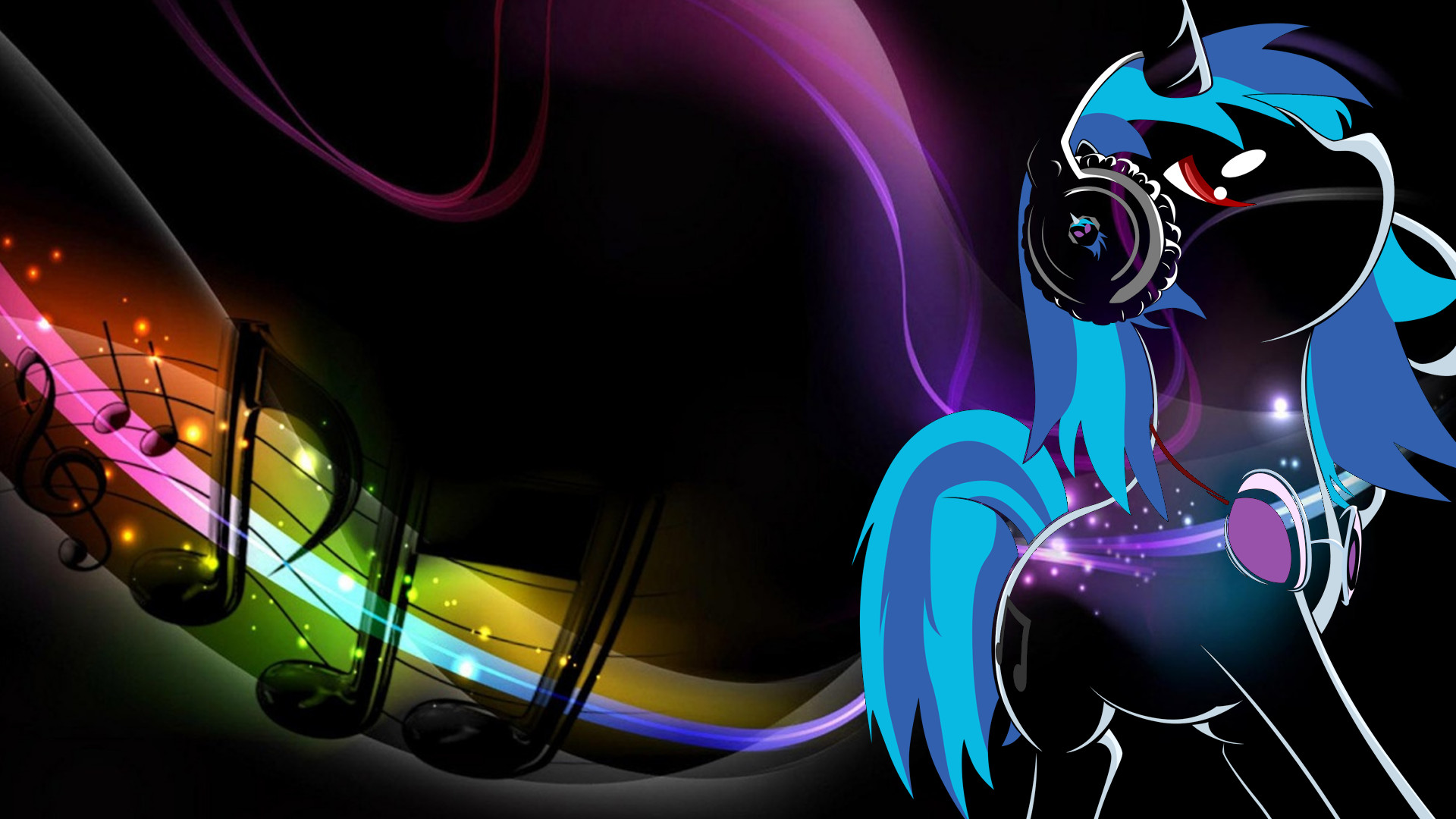 vinyl scratch wallpaper,graphic design,neon,fictional character,cg ...