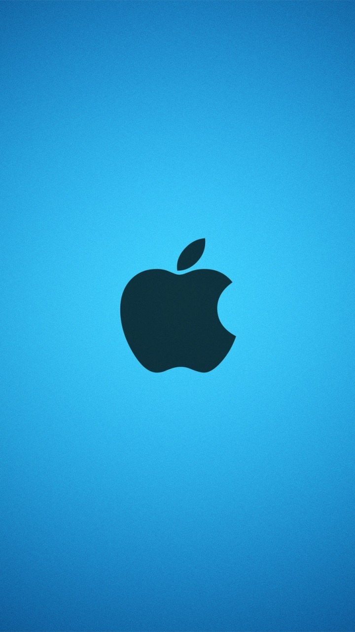 Apple, Blurred, Gradient, Blue - Apple Logo With Blue Background ...