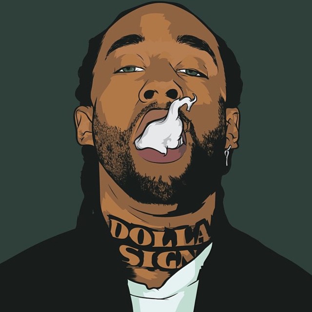 ty dolla sign wallpaper,cartoon,facial hair,illustration,chin,beard ...