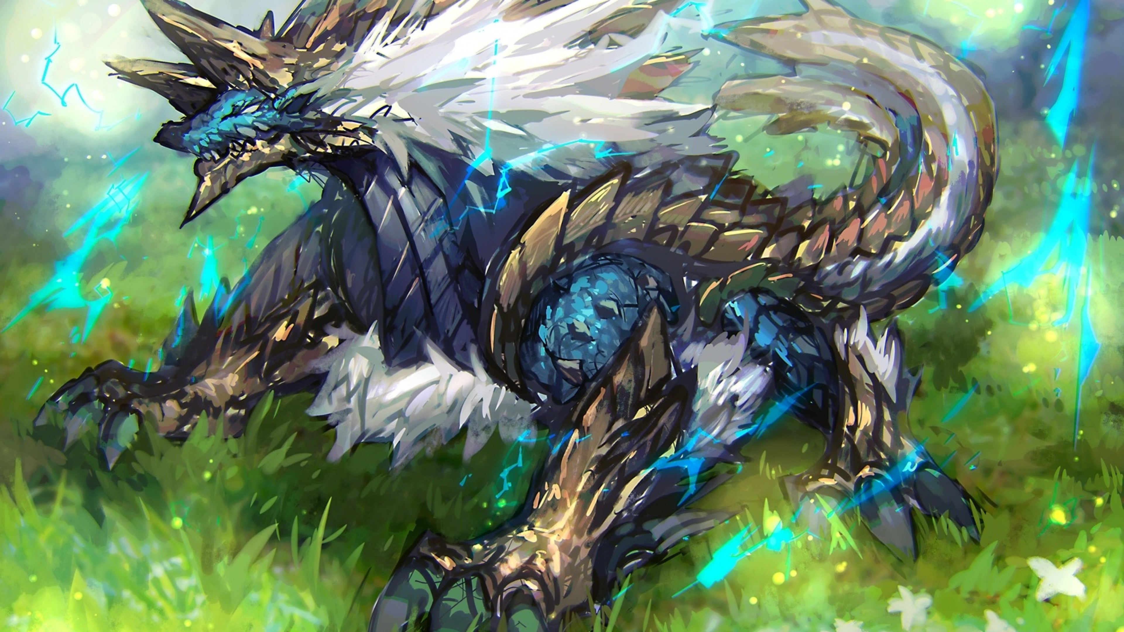 zinogre wallpaper,dragon,cg artwork,fictional character,mythical ...