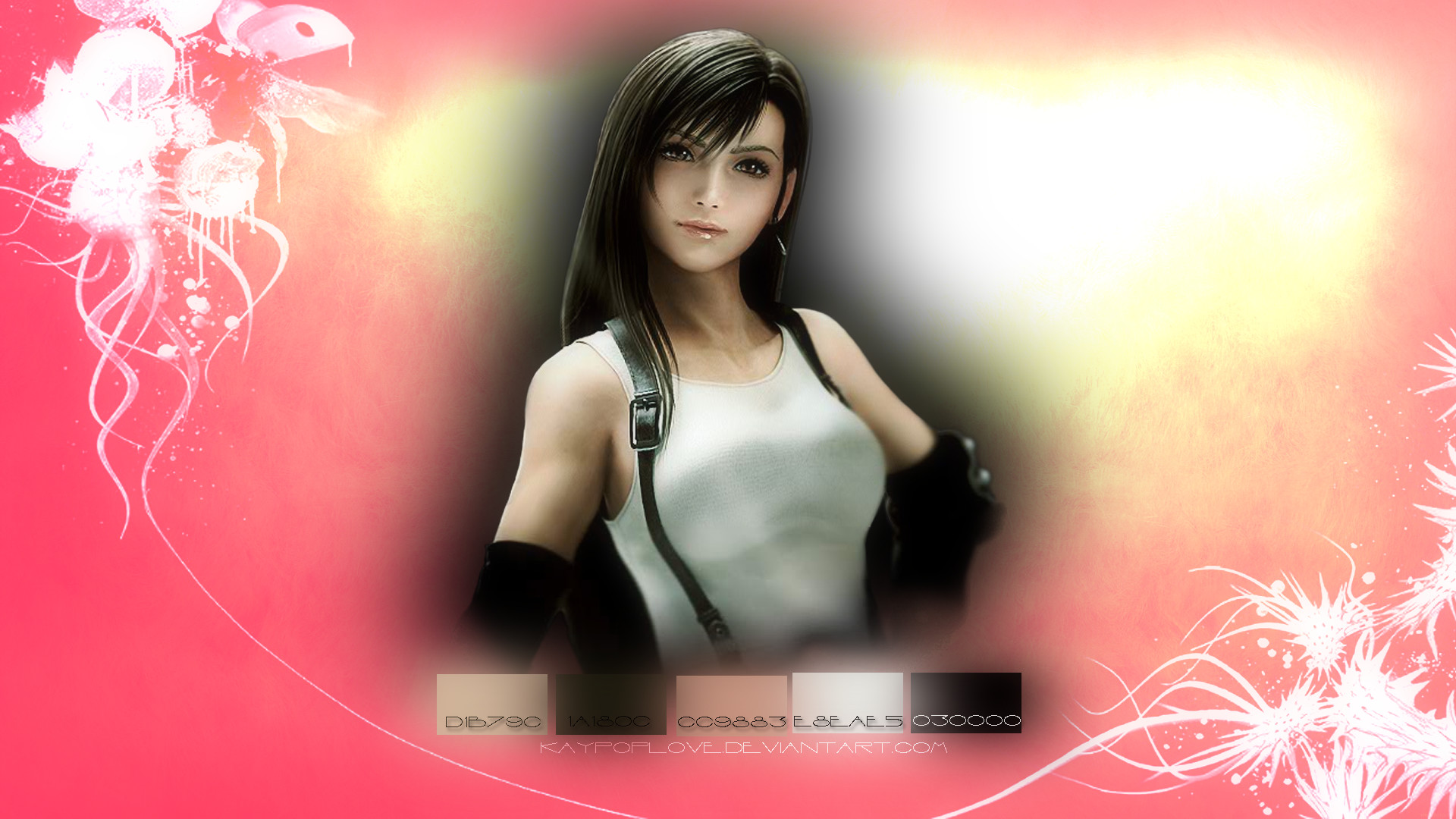 sfondo di tyra lockhart,rosa,fotografia,capelli neri,cg artwork,il ...