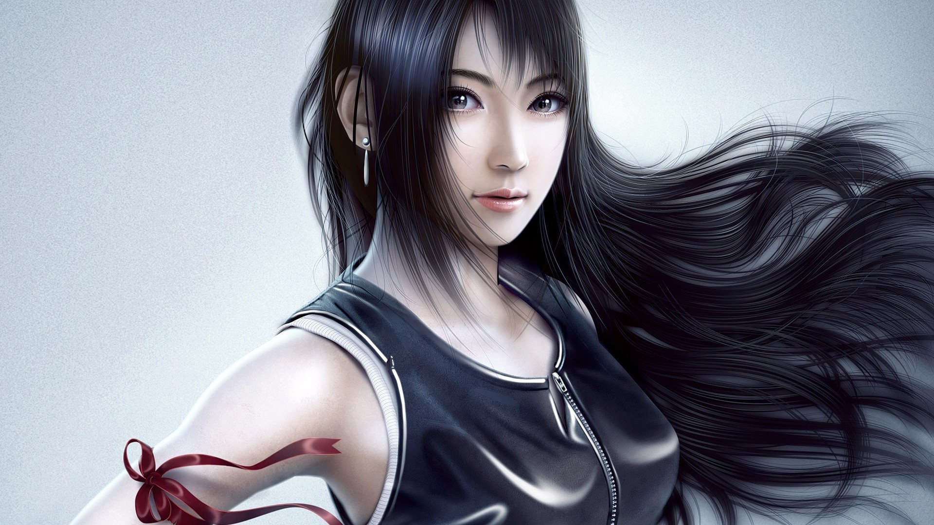 sfondo di tyra lockhart,capelli,capelli neri,acconciatura,cg artwork ...