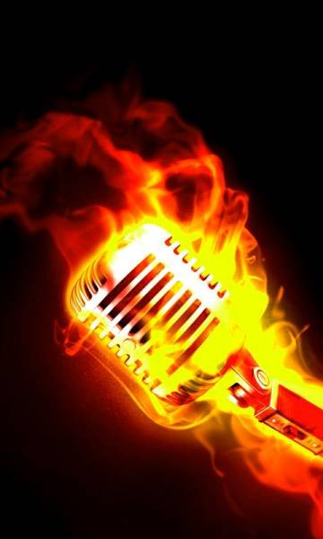 Hd Phone Wallpapers Flaming Mic - Flame- WallpaperUse