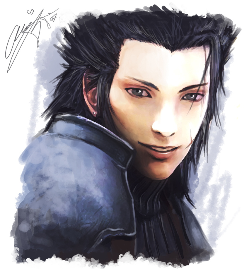 zack fair wallpaper,hair,face,illustration,forehead,black hair (#226375 ...