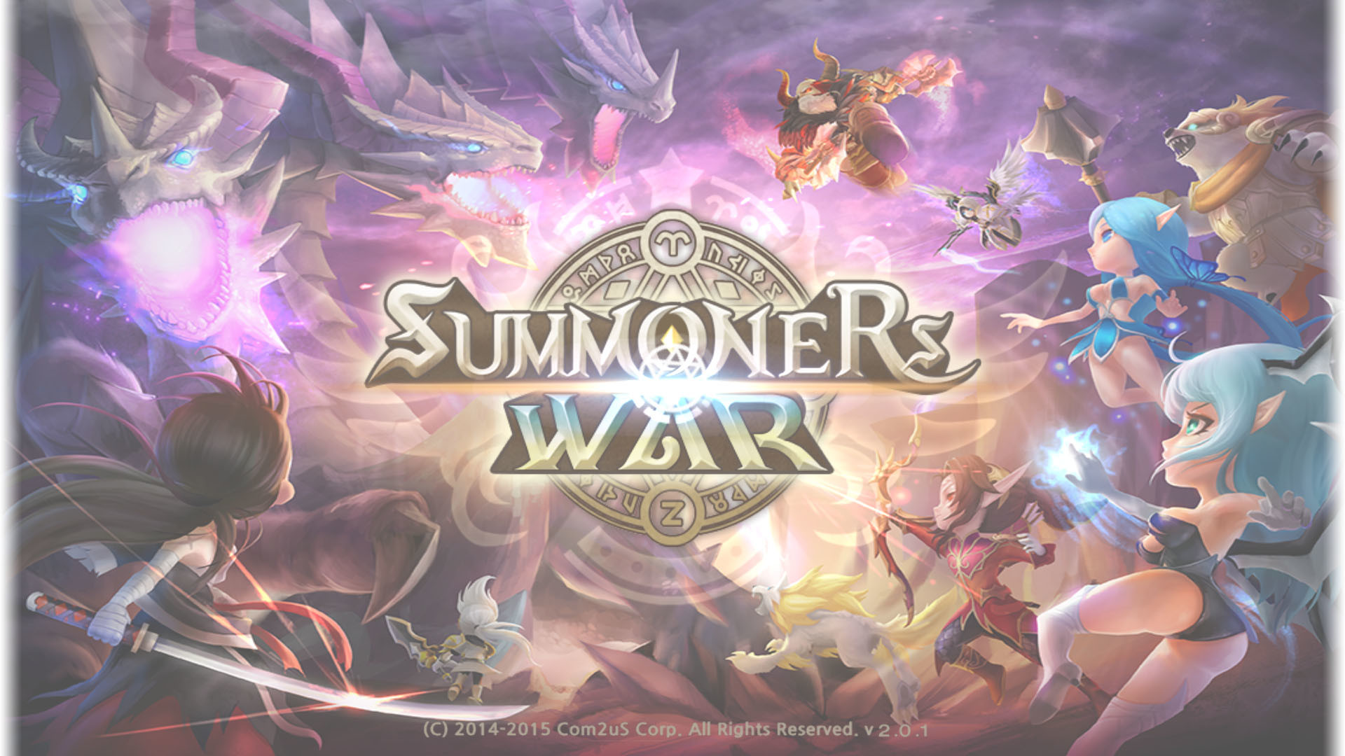 Summoners War Wallpaper Hd Games Text Purple Strategy Video Game