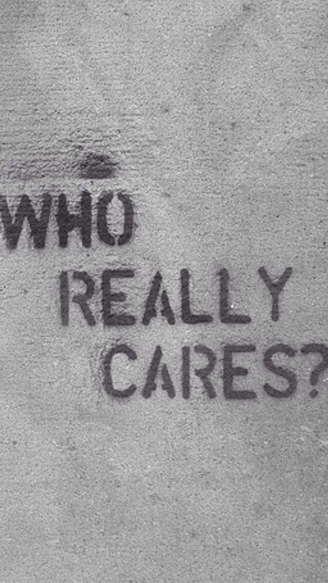 who cares wallpaper,text,font,wall,black and white,cement (#237136 ...